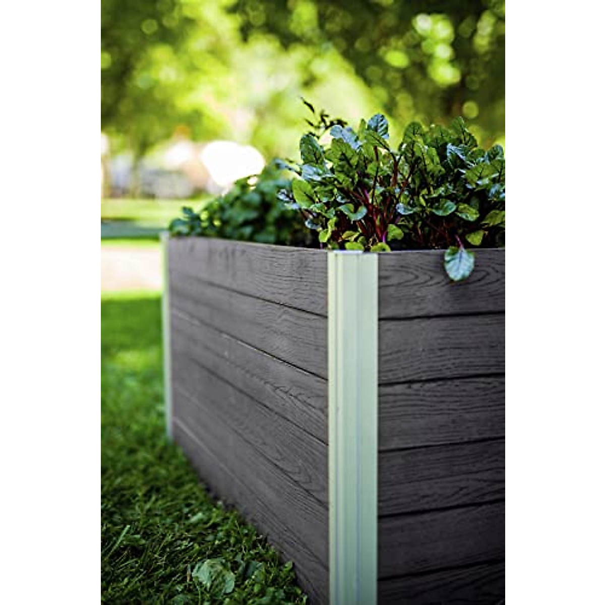 Vita Urbana 4x4x22 Keyhole Composting Garden - Slate Grey