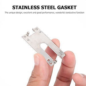 Angoily Solar Panel With Frame PV Grounding Clip Washer Spacer Stainless Steel Photovoltaic Ground Gasket Photovoltaic Rack Conductive Gasket 5mm 50pcs