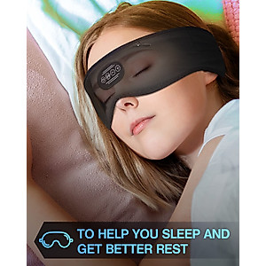 Sleep Headphones Bluetooth Headband Wireless - Upgraded Ergonomic ASMR Headphone Cool Gadget, Soft Sleeping Mask Music Sport Headband, Sleep headphones Gifts for Men Women Side Sleeper (Black)