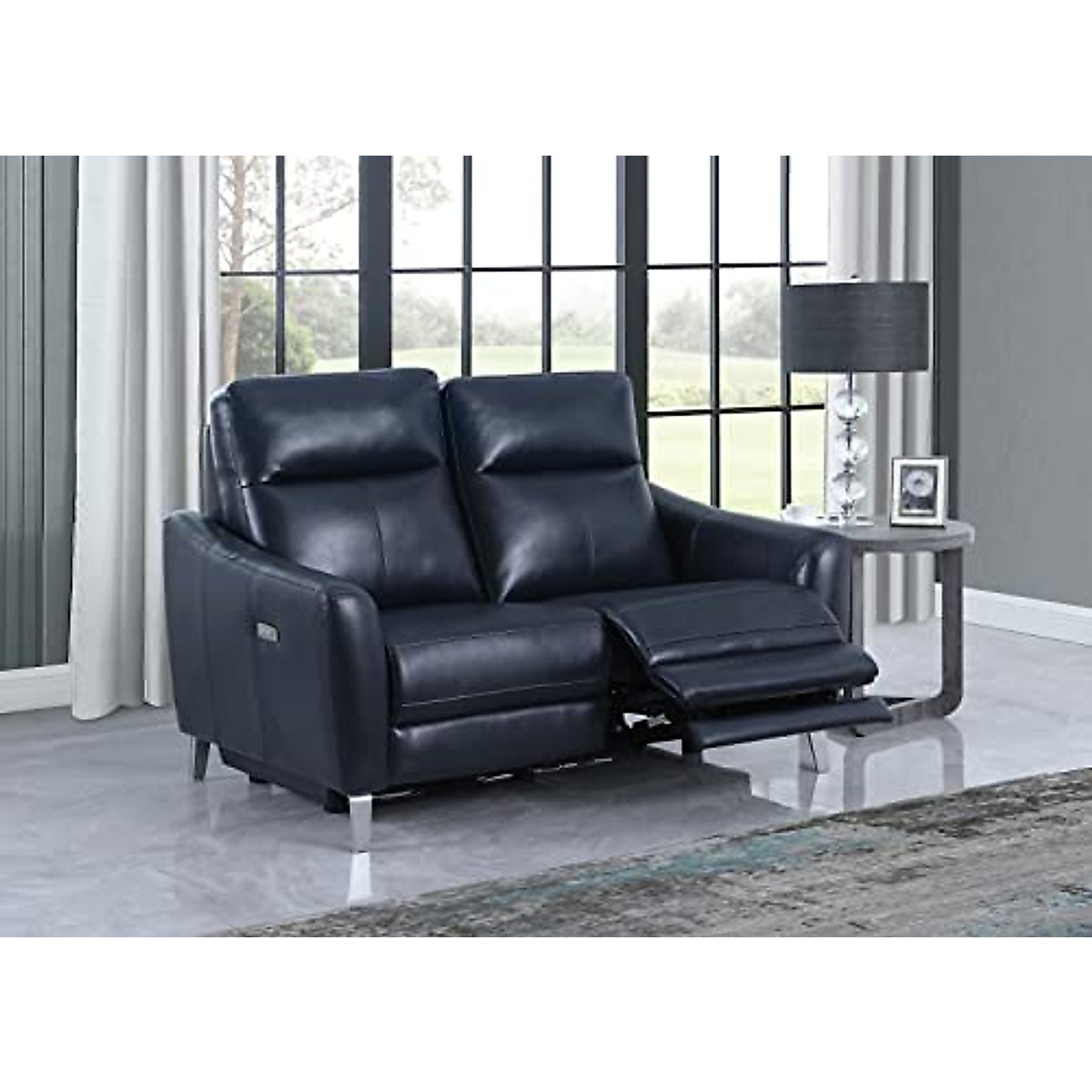 Coaster Home Furnishings Derek Upholstered Power Loveseat and Blue