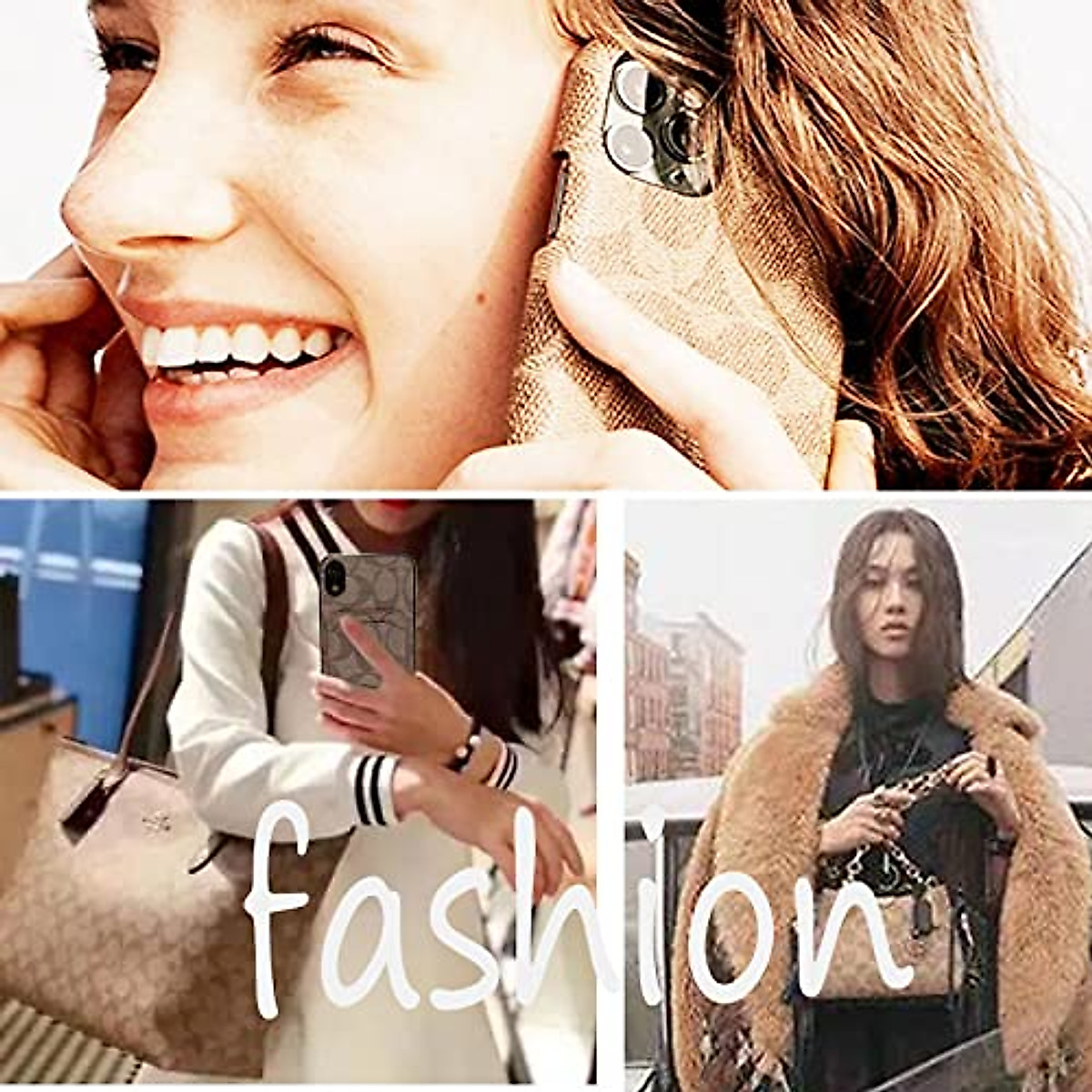 Atiptop Compatible for iPhone XR Luxury Leather Card Case Holds 1-2 Cards |Raised Bevel Around Screen & Camera | Khaki