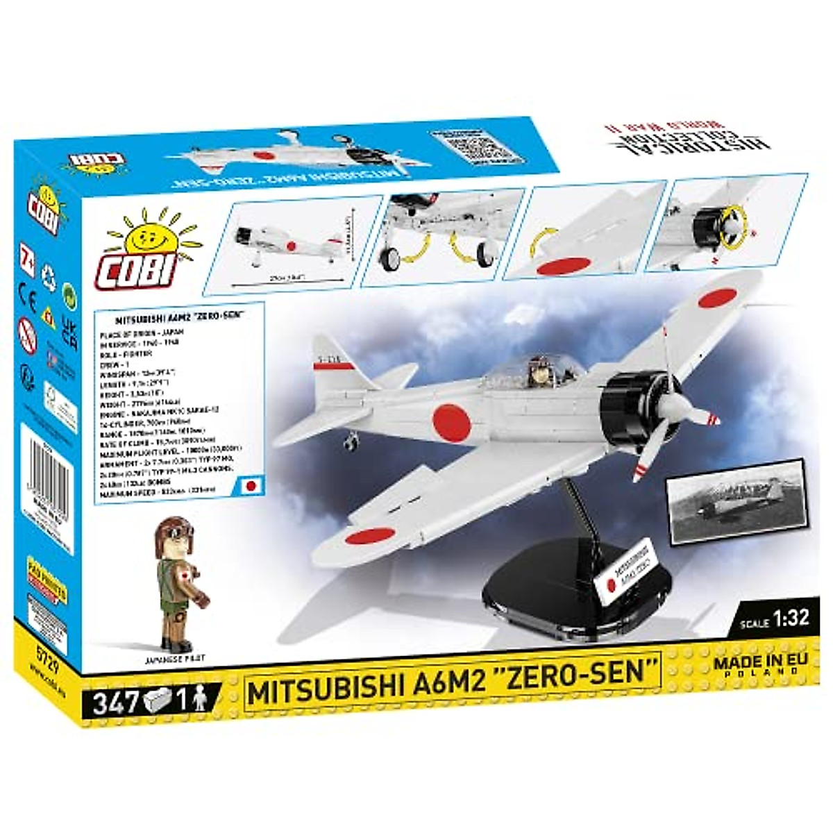 COBI Historical Collection World War II Mitsubishi A6M2 ZERO-SEN Plane