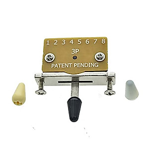 KAISH Heavy Duty 3 Way Guitar Pickup Lever Switch Pickup Selector Switch for Strat Tele with 3 Plastic Tips