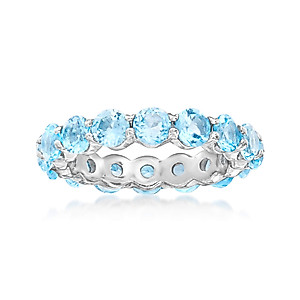 Ross-Simons Gemstone Eternity Ring in Sterling Silver