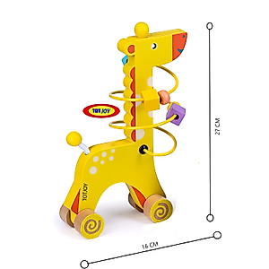 TOTJOY Montessori Toys for 1 Year Olds 18+ Months Wooden Educational Toy for Toddlers Shapes Sorting Stacking Toys Busy Board Sensory Toys Early Development & Activity Toys