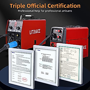 LITAKE 3 in 1 Digital MIG Welder, 200Amp 110/220V Dual Voltage Welding Machine，Suitable for MIG(2T/4T)/Lift TIG/Stick