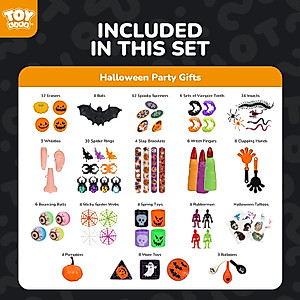 TOY Life Halloween Party Favors 168 Pcs Kids Party Favor Halloween Treats Toys in Bulk Goodie Bags Stuffers Return Gifts for Kids Birthday Party Favor Halloween Trick or Treat Classroom Party Supplies