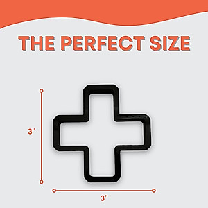 Plus + Addition Sign Cookie Cutter with Easy to Push Design (3 inch)