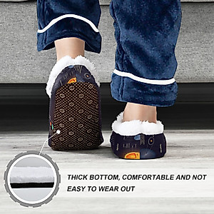 Dussdil Solar System Scientific Kids Boys Girls Slippers Universe Planets Spa Travel House Slipper Warm Soft Memory Foam Slipper Non Slip for Guest Home Bedroom Shoes Slippers S