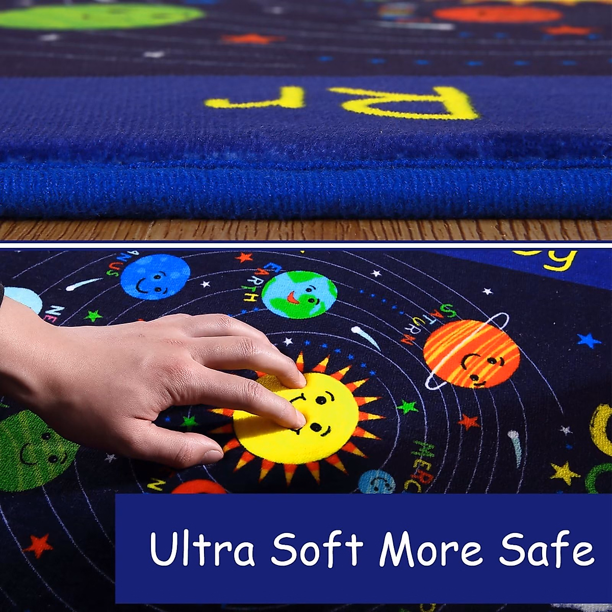 NANAN Kids Rug 5x7 Kids Room Rugs for Bedroom Carpet Kids Educational Rug Extra Large Soft Crawling Play Mat for Children Toddlers Classroom Playroom Alphabet Nursery Area Rug