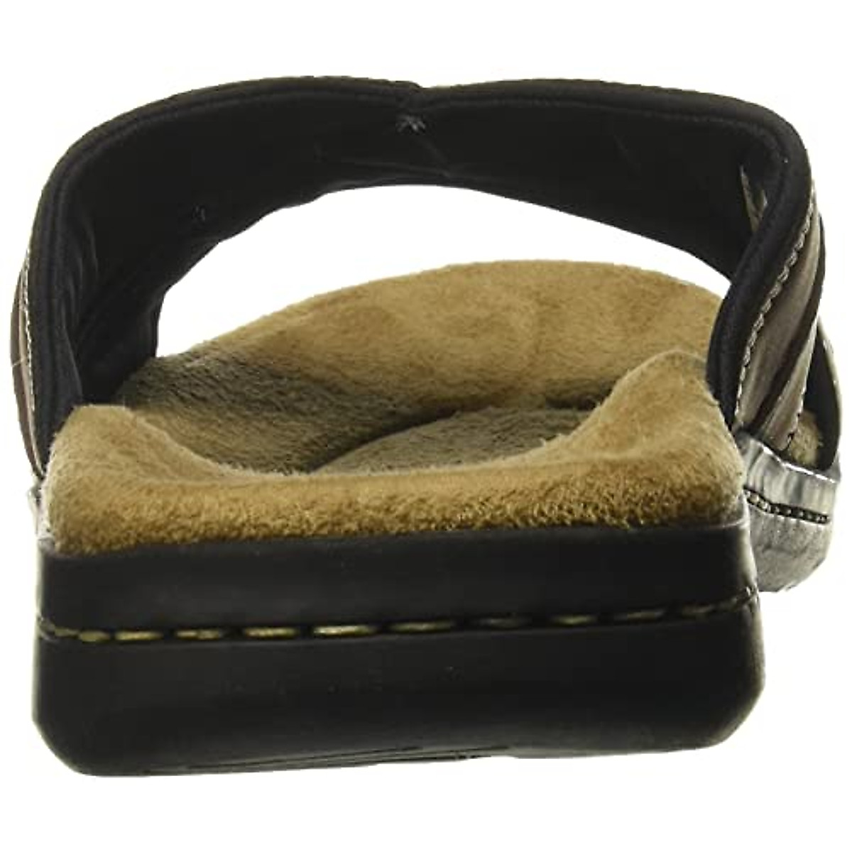 Dockers Men's Slide Sandal, Dark Brown, 10 Wide