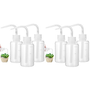 TOPPERFUN 6Pcs Lab Squeeze Bottle Plant Watering Bottle, 150ml/5oz Plastic Water Spray Bottle, Cleaning Bottle Spray Bottle Tattoo Bottle for Eyelash Plant Irrigation Experimental Tattoo Supplies