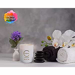 Stress No More | Premium Quality Scented Candle | Highly Scented with Fascinating Lilac Fragrance | 12.3oz 100% Natural Soy Wax | 50H Long Burning Time | Scented Candles Gifts for Women & Men