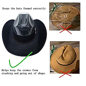 Kalerona Black Cowboy Hats for Men and Women with Adjustable Sizing and Belt Buckle Decoration