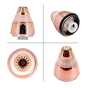 Eyebrow Hair Remover Replacement Heads: Compatible with Finishing Touch Flawless Women Eyebrow Hair Remover Trimmer Blades Painless, with Cleaning Brush, As Seen On TV 18K Gold-Plated Gold 6 Count