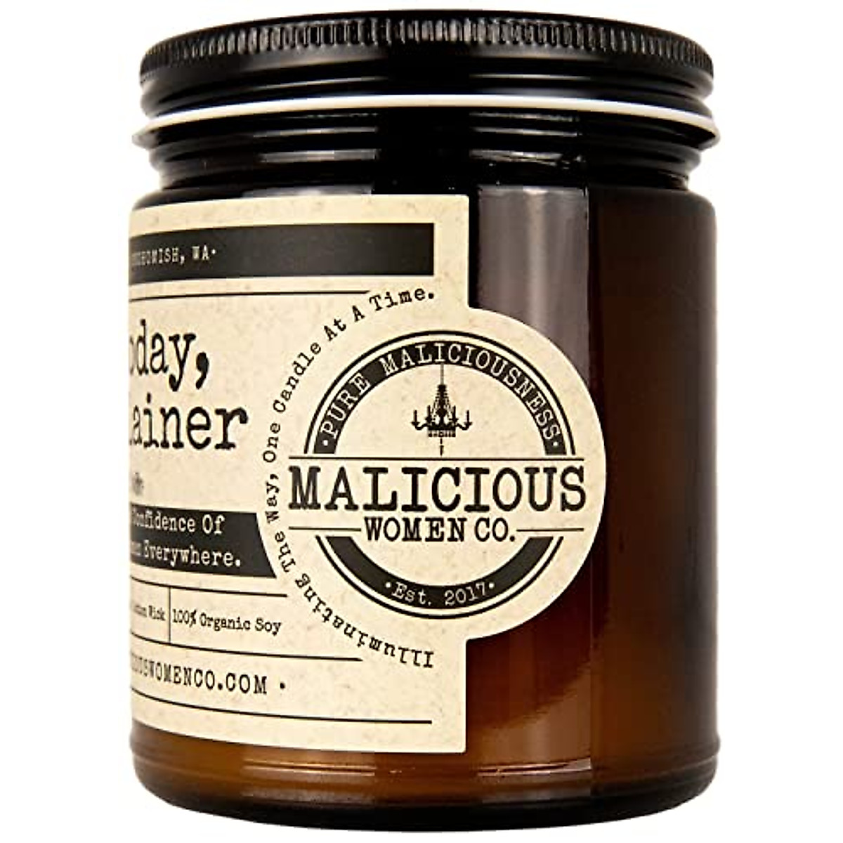 Mansplaining Organic Funny Soy Wax Candle - Cedar, Pine, Moss Scent - Snarky Candle for Women - Gift Candles for Women, Co-Worker, Empowerment - Handcrafted Gifts