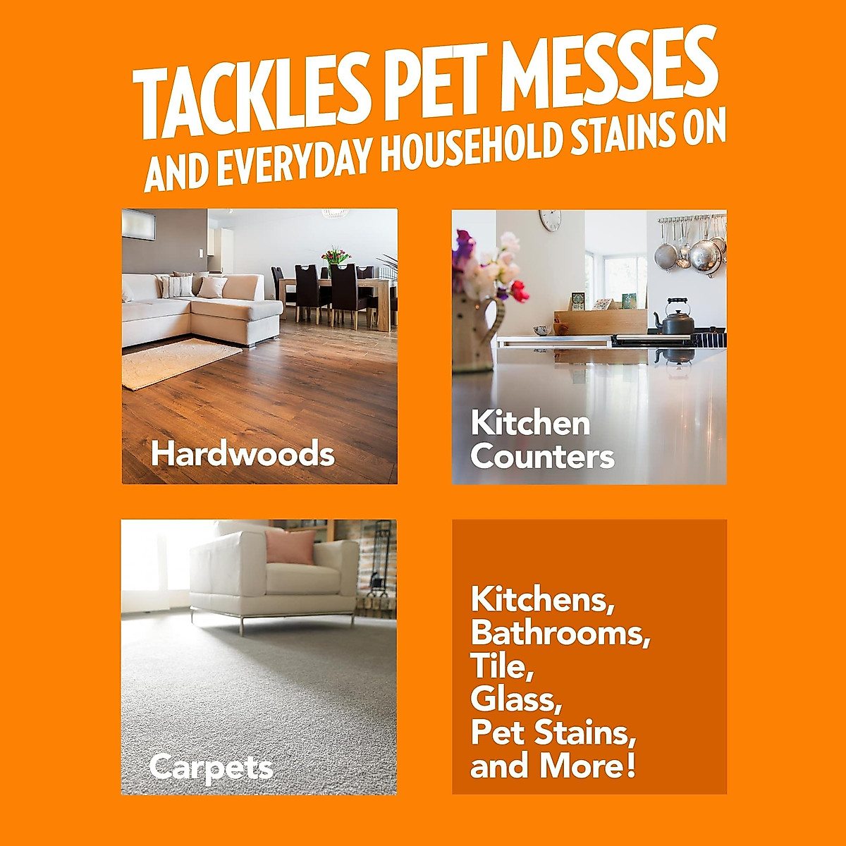 OUT! PetCare Orange Oxy Stain & Odor Remover | Oxy Clean Pet Stain and Odor Eliminator | 32 oz