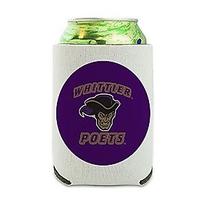 Whittier College Poets Logo Can Cooler - Drink Sleeve Hugger Collapsible Insulator - Beverage Insulated Holder