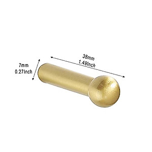 Coat Hook 8 Pack Gold Towel Hook Retro Brushed Brass Wall Robe Hangers with Screws for Bathroom, Bedroom and Kitchen Hanging Coat, Hat, Scarf, Robe & Bag ( Color : B )