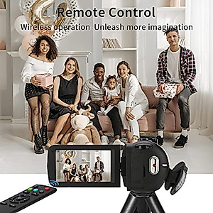 WIKICO Camcorder, 1080P Video Camera for YouTube with Infrared Night Vision, 18X Digital Zoom, 3.0“ 270° Rotation Touch Screen, Vlogging Camera for Beginners with Mini Tripod and 2 Batteries