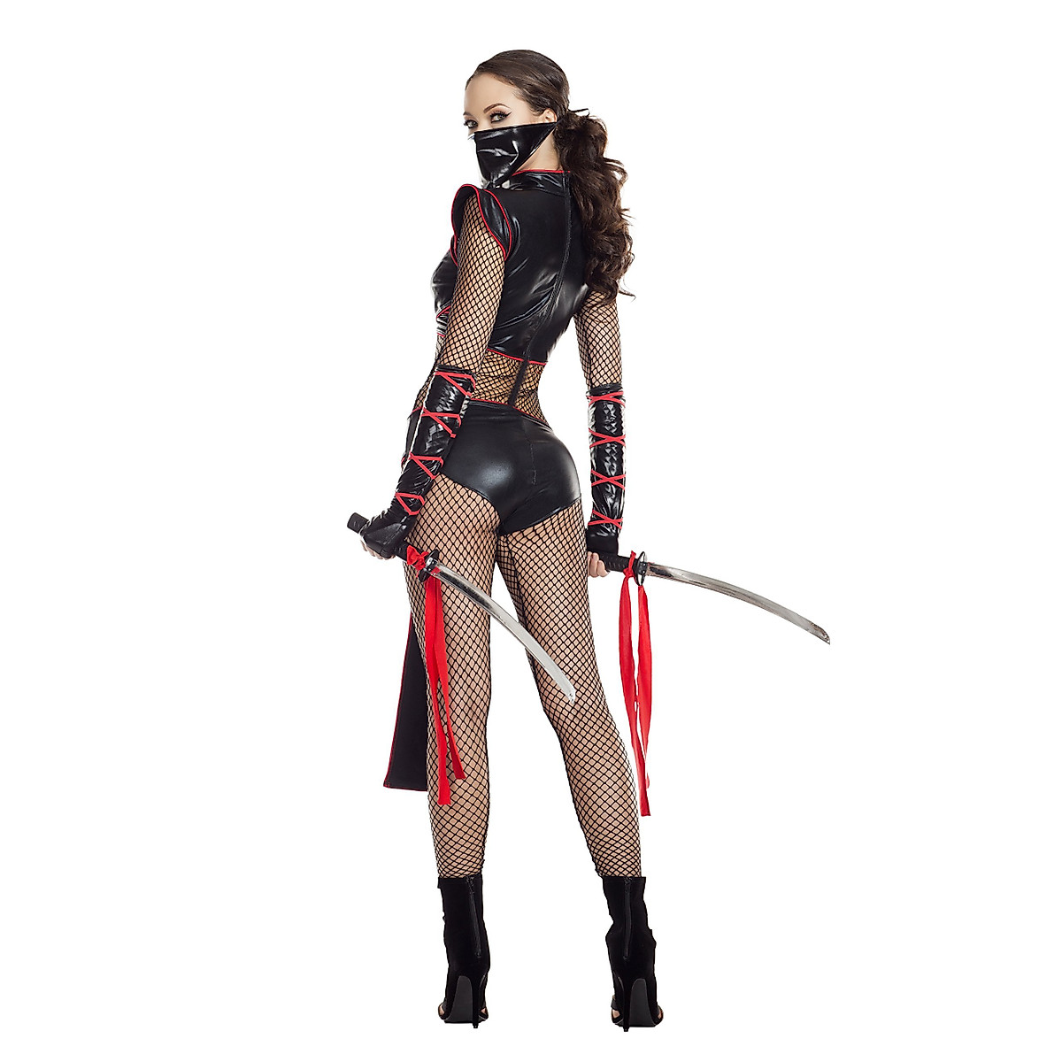 Starline womens Alluring Assasin Adult Sized Costume, Black/Red, Small US