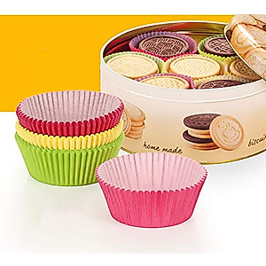 100 Pieces Standard Cupcake Cup Liners, Nonstick Parchment Papers Baking Cups, Safe Food Grade Inks and Paper Grease Proof Cupcake Liners for Baking Muffin and Cupcakes Decoration Cups (Pink 100pcs)