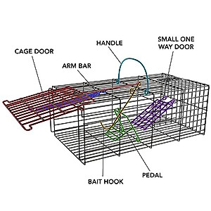 BLACK+DECKER Rat Trap- Rat Traps Indoor & Outdoor- Humane Mouse Trap Cage- Live Animal Trap for Squirrels Chipmunks and Other Small Rodents- Catch and Release No Kill Mouse Traps