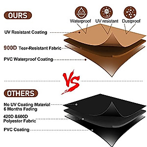 QH.HOME Outdoor Chair Covers Waterproof 900D Heavy Duty Strong Tear Resistance - 1 Pack Patio Chair Covers UV Resistant Fade, Patio Furniture Covers with Air Vent, Portable Handle (32"W X 40"D X 30"H)