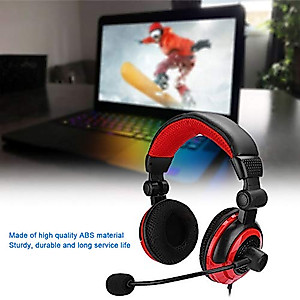 3.5mm Gaming Headset for PS4 for XBOXone, Jacket Earphone Adjustable Headband 360° PU Leather Stereo Headphone with Mic