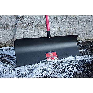 Bully Tools 92819 30" Steel Snow Pusher with Fiberglass D-Grip Handle