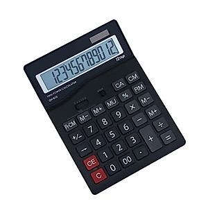 Desktop Calculator Calculator 12-Digit Display Large Display Office Financial Calculator (Color : A, Size : One Size)