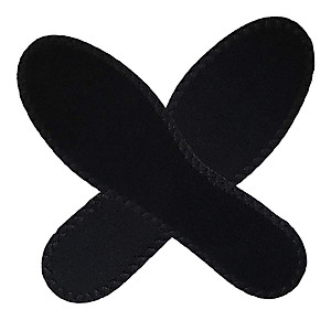 Happystep Cotton Terry Cloth Insoles, Barefoot Shoe Inserts, Sweat Absorption, Odor Control, Moisture-Wicking, Washable and Reusable, Zero Drop Shoe Insoles, 1 Pair Black and 1 Pair White (Women 7)