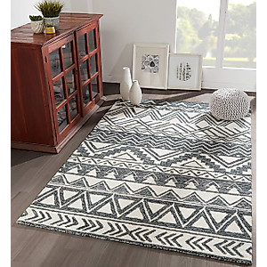 Momeni Mallorca Charcoal Area Rug Area Rug, 2' x 8' Runner Rug for Living Room, Dining Room, Bedroom, Hallways, and Kitchen