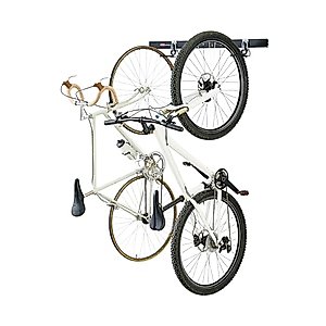 Rubbermaid FastTrack Garage Storage Bike Storage Kit, 3 Piece, All in One Rail Hook Kit Organizer, Heavy Duty Organization for Home/Garage/Wall/Shed
