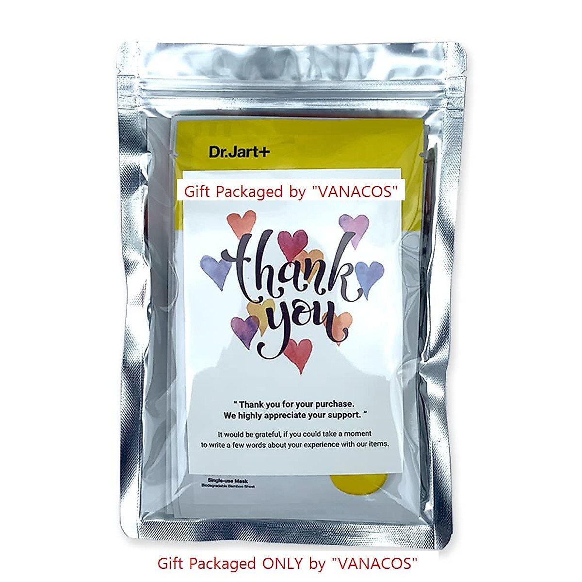 Dr.Jart Face Mask 6 packs with Dr Jart Ceramidin Facial Barrier Mask and Vitamin-7 Sheet Mask in Korean Premium Skin Care Gift Set for Anti Wrinkle, Anti Aging, Hydrating, Intensive Moisturizing