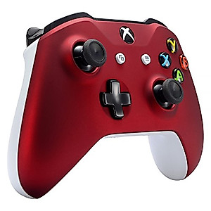 eXtremeRate Red Faceplate Cover, Soft Touch Front Housing Shell Case, Comfortable Soft Grip Replacement Kit for Xbox One X S Controller - Controller NOT Included