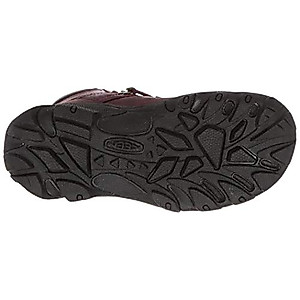 KEEN Women's Pyrenees Mid Height Waterproof Hiking Boots, Tibetan Red/Black, 9.5