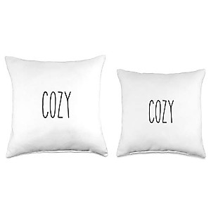 COZY, Rae Inspired Text Dunn, Relax, Enjoy, Chill Throw Pillow, 18x18, Multicolor