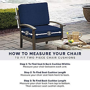 Arden Selections ProFoam Essentials Outdoor Chaise Lounge Cushion 72 x 21, Ashland Black Jacobean