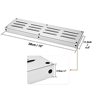 Skyflame Stainless Steel Venting Panel for Masonry Fire Pits and Outdoor Kitchens 15-Inch by 4-1/2-Inch