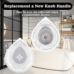 2 Pcs Replacement Knob Handle Kit, Compatible with Moen 100710 Shower Handle, Showers HandleSS Replacements for Single Handles Bathroom Faucet Tub Showers Handles, Shower Knob Replacement