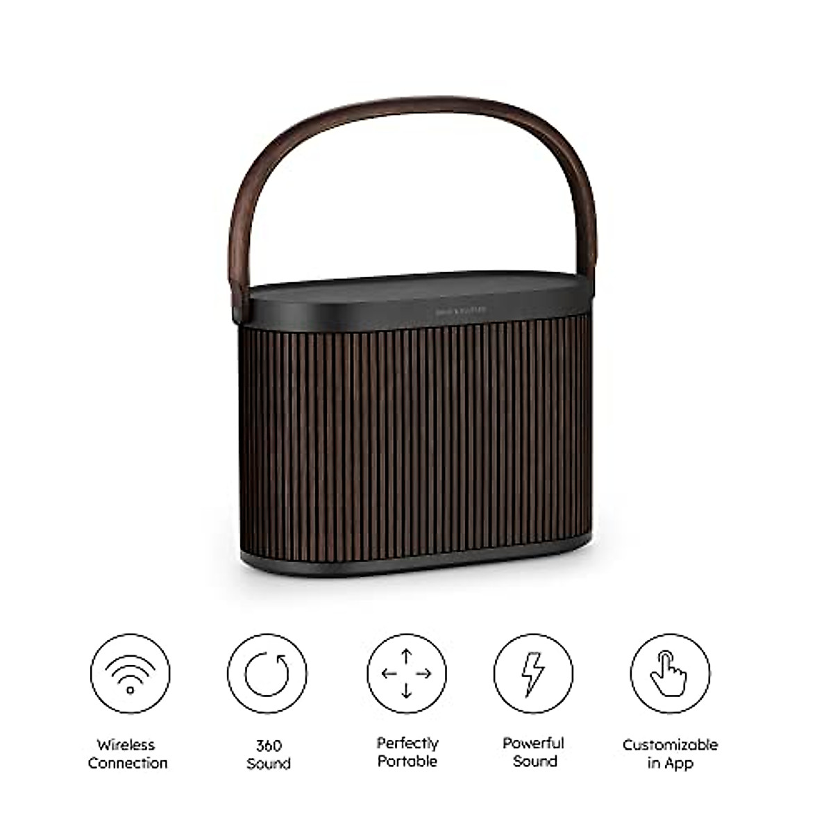 Bang & Olufsen Beosound A5 - Portable Bluetooth Speaker with Wi-Fi connection, Carry-Strap, Dark Oak