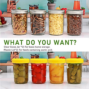[12 pcs]16 oz Mason Jars,Glass Jars with Lids, Airtight Canning Jars, Wide Mouth Mason Jars. Airtight Container For Jams, Honey, Spices,Pickles, Home Decor,Overnight Oats,Fruit Preserves