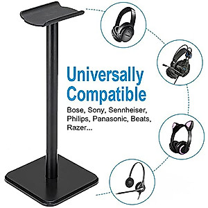 ANIIC Headset Stand Headphone Stand Table Headset Holder Classic Earphone Stand with Aluminum Support Bar Headrest Professional Holder Headphone Stand (Color : 1)