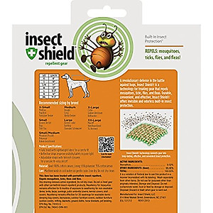 Insect Shield Insect Repellant Protective Safety Vest for Protecting Dogs from Fleas, Ticks, Mosquitoes & More