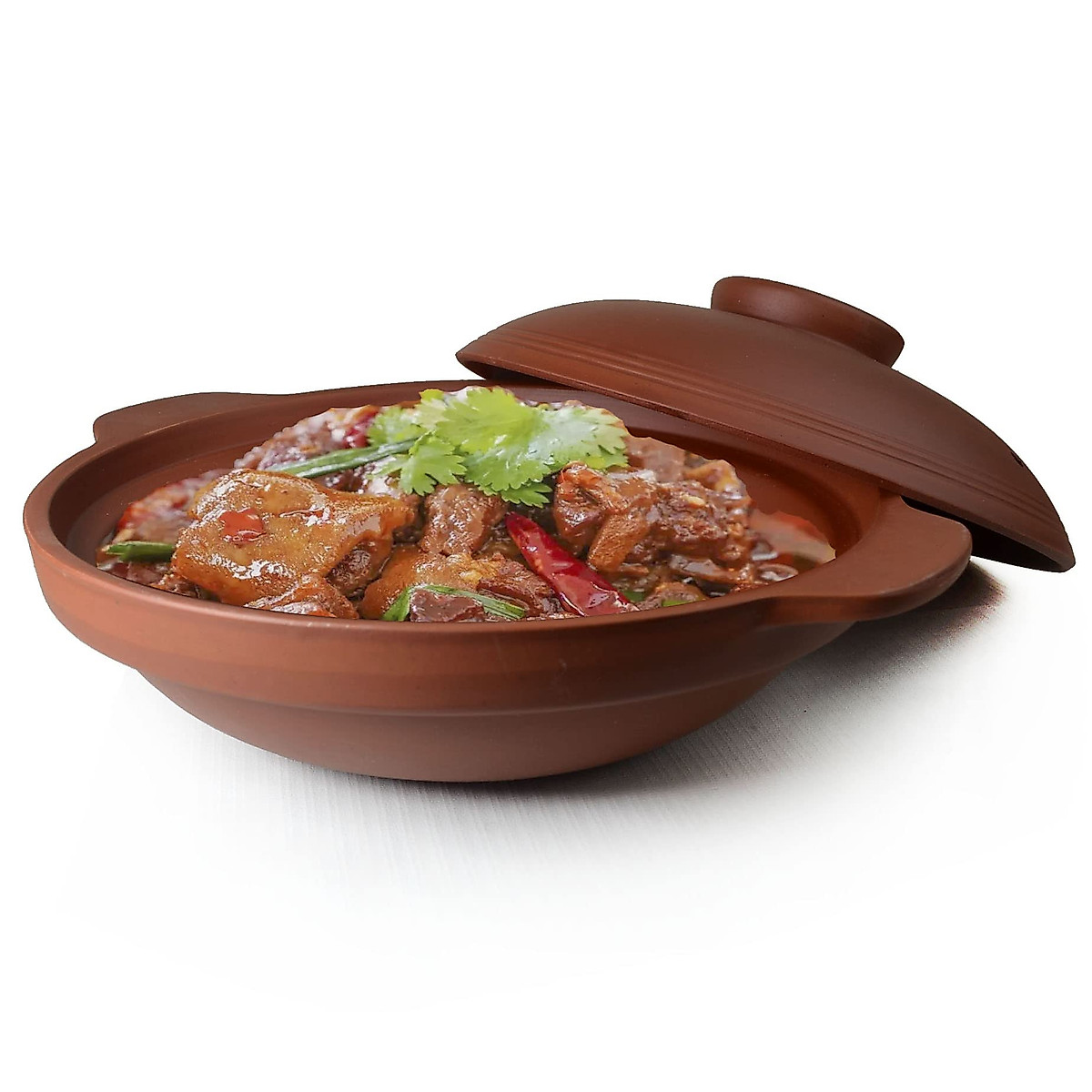 Bowl Clay Stone for Cooking Dolsot Bibimbap Soup Exclusive Range Unglazed Earthen (clay lid FU)
