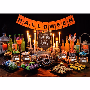 FaCraft Guess How Many Candies Are in the Jar 50PCS Fall Pumpkin Baby Shower Candies Guessing Game Cards for Thanksgiving Fall Halloween Bridal Shower Baby Shower Party Game Favor Supplies Decorations