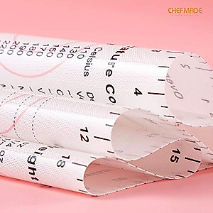 CHEFMADE Hello Kitty 23-Inch Rectangle Silicone Baking Mat with Measurements, Non-stick Heat Resistant Rolling Dough Mat, for Pastry,Pizza, Fondant and Pie Crust Making 15" x 23" (Pink)