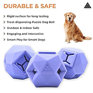 Treat Dispensing Balls for Medium Dogs and Cat Treat Dispenser Toy Interactive for Self-Play Improves Oral Hygiene, Mental Simulation, and Bordem Buster, Simple and Effective Food Toy (3.6 x 3.6 in)