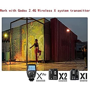 Godox V1 V1-C V1C Round Head Camera Flash for Canon Flash Speedlite Speedlight Light,76Ws 2.4G TTL1/8000 HSS,480 Full Power Shots,1.5s Recycle Time,2600mAh Li-ion Battery,10 Levels LED Modeling Lamp
